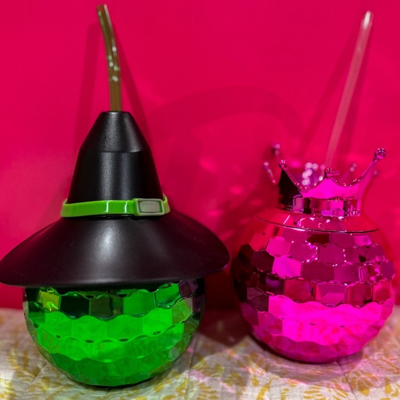 Dining | 6 Wicked Glinda And Elphaba Green And Pink Disco Sipper Cups ...
